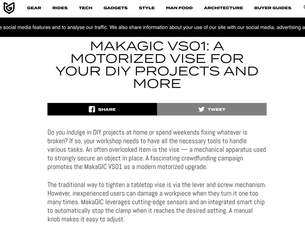 MakaGIC VS01: A Motorized Vise For Your DIY Projects And More