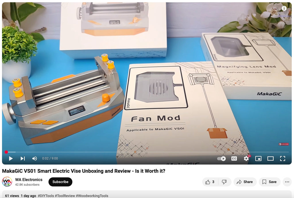 WA Electronics: MakaGiC VS01 Smart Electric Vise Unboxing and Review